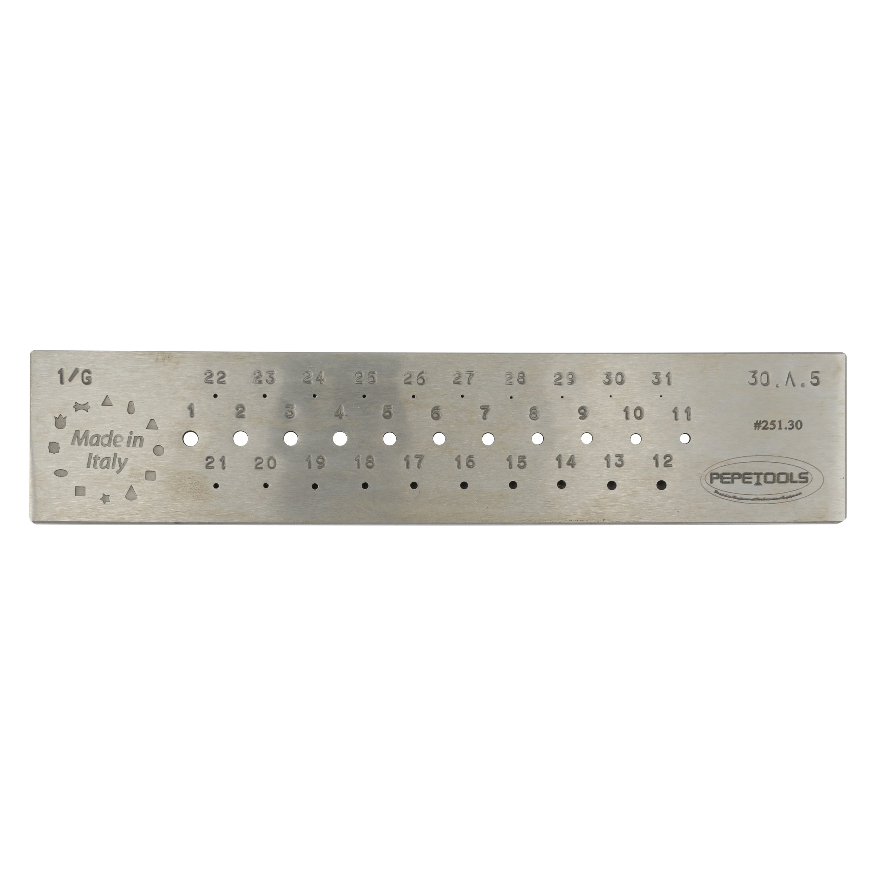Round Wire Draw Plate, 3mm - .5mm, 31 Holes, Hardened Steel – Clay ...