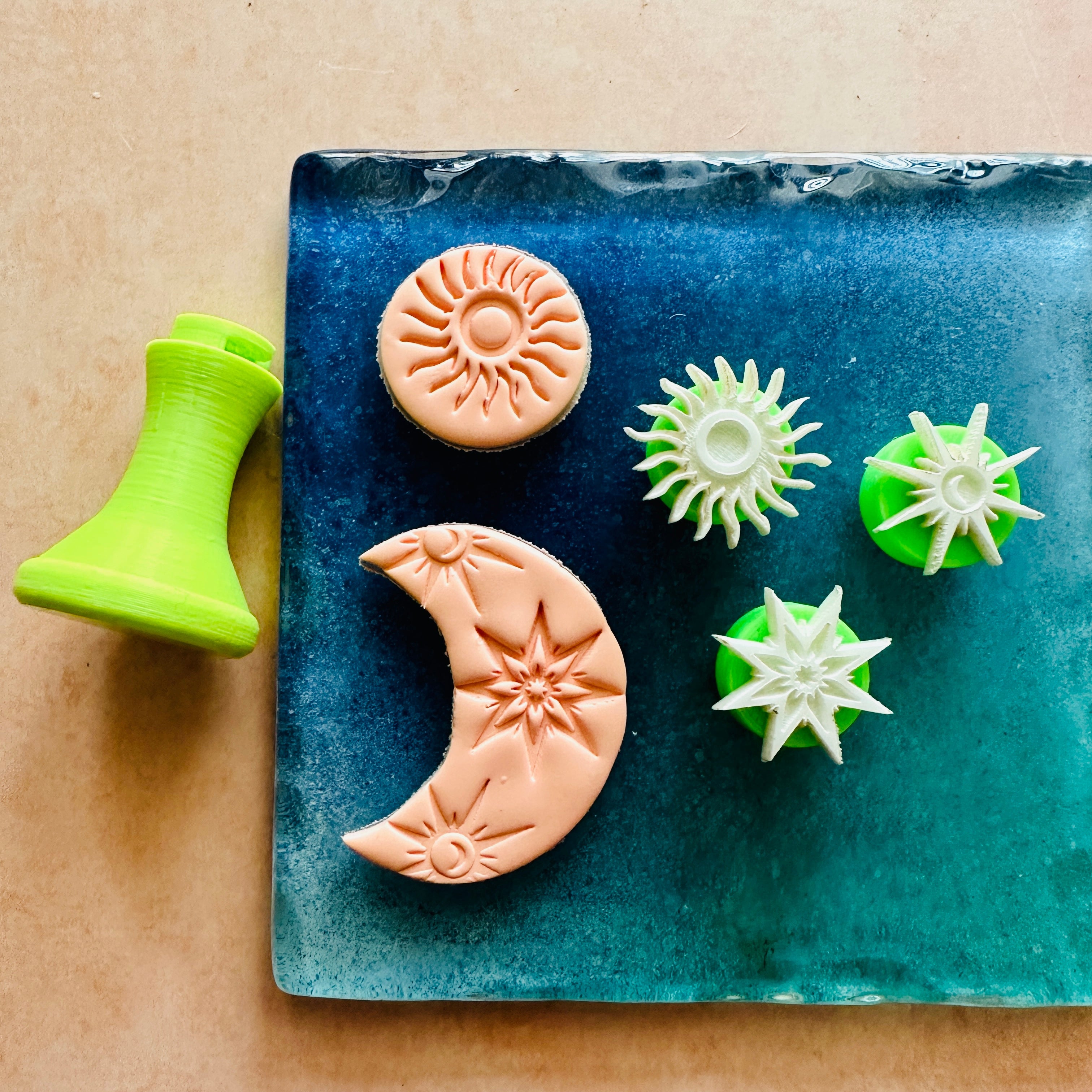 Celestial Starlight Texture Tips mini stamps for polymer clay and art ...