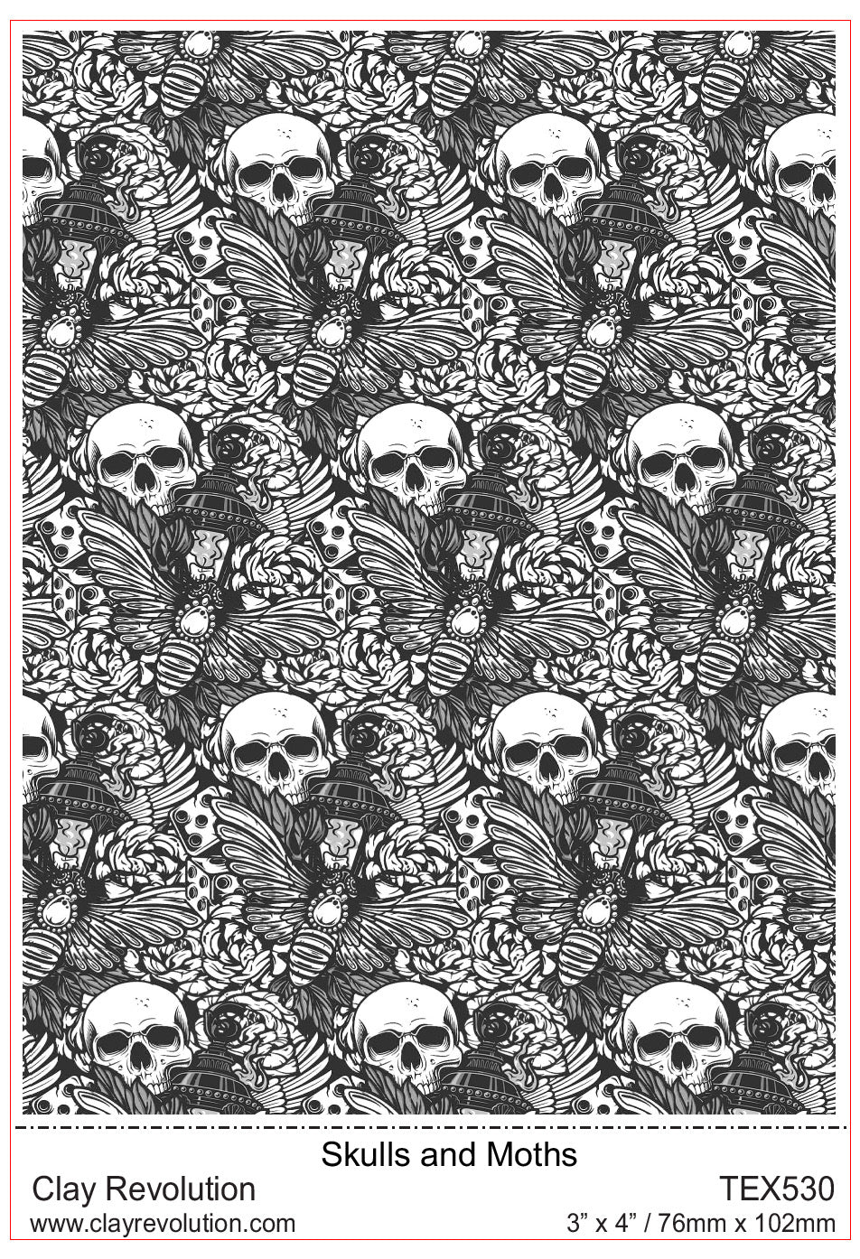 Skulls and Moths Texture Sheet – Clay Revolution