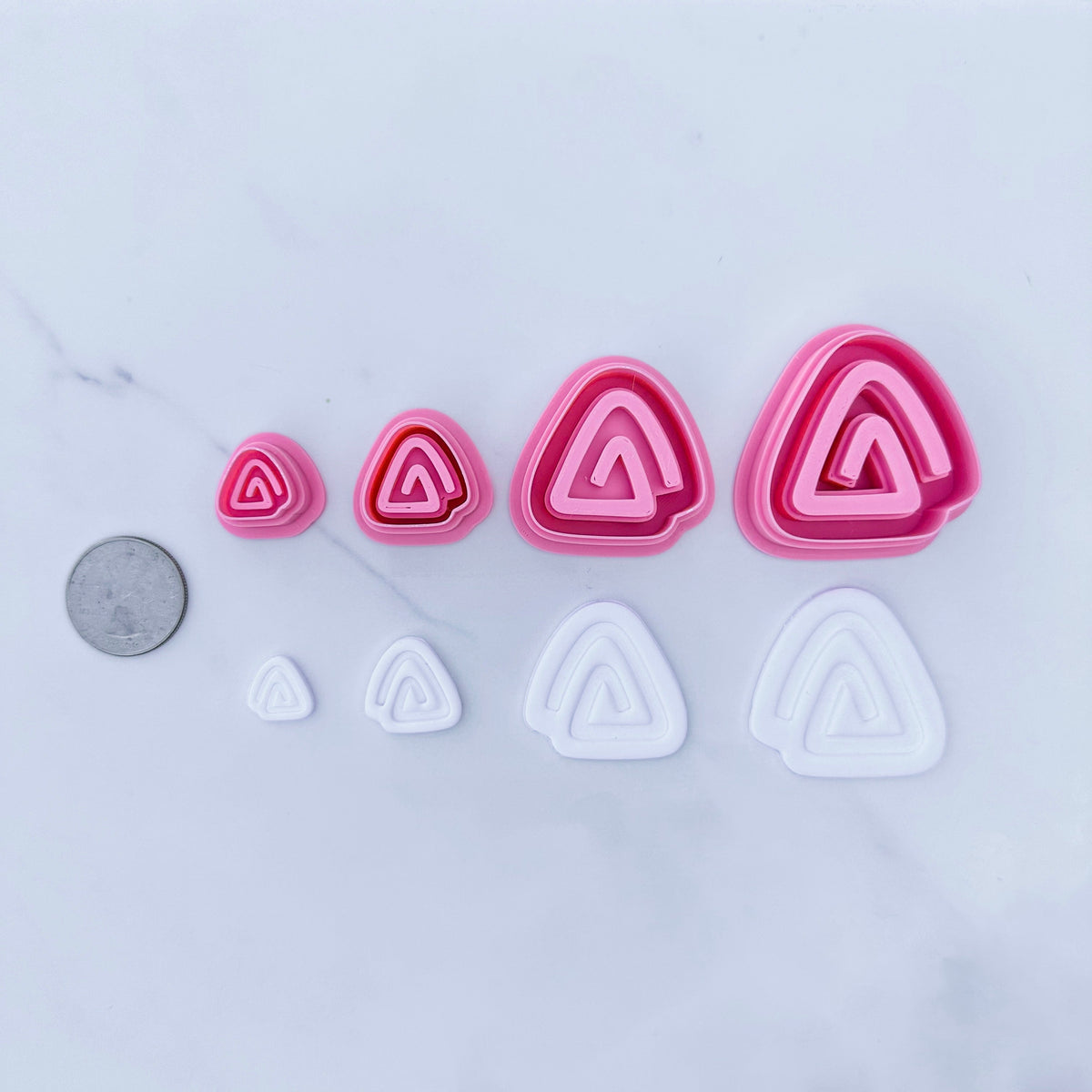 Triangular Swirl Cutters for Unique Clay Designs