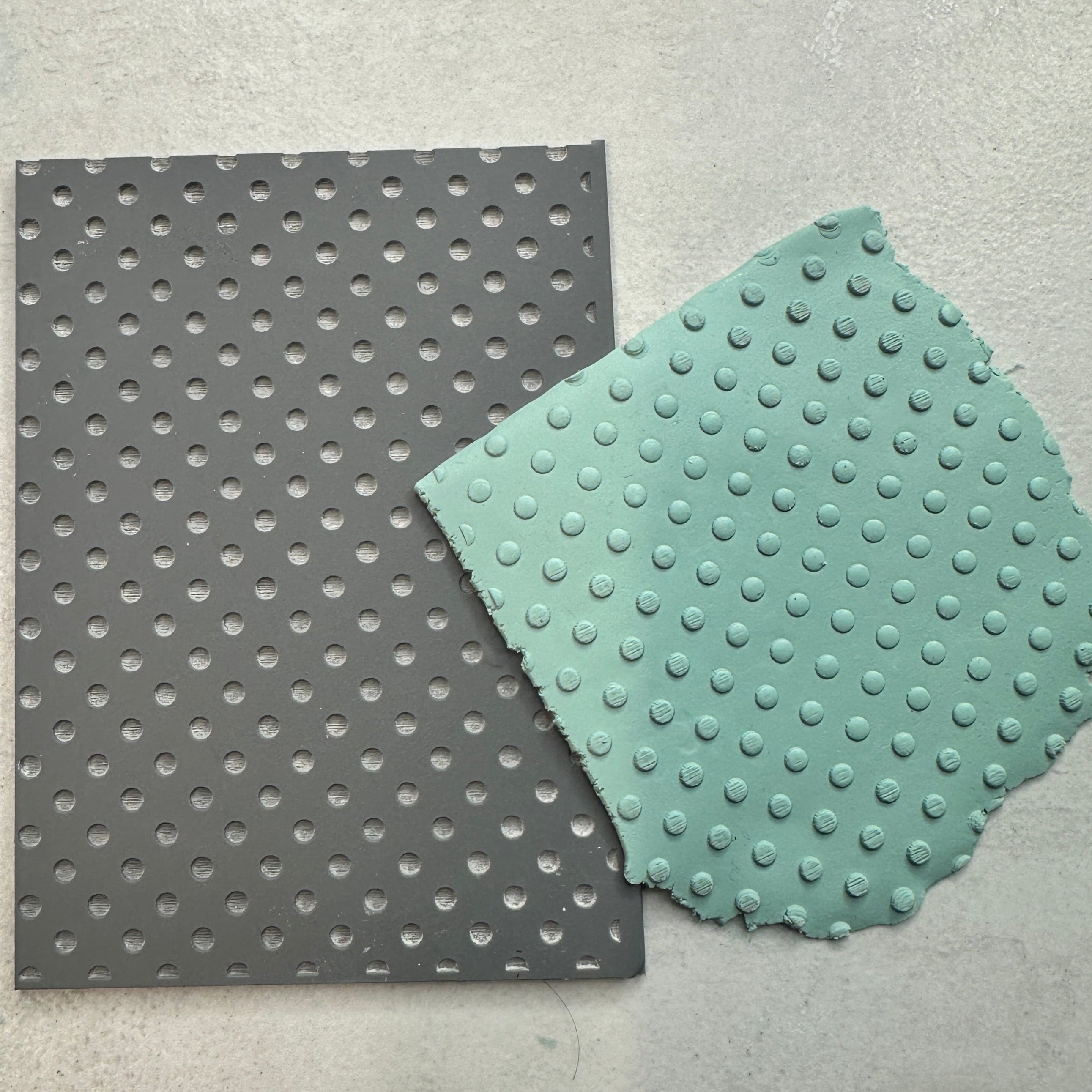 Dots Polymer Clay Stamp – 3x4 Inch Rubber polkadot Texture – Clay ...