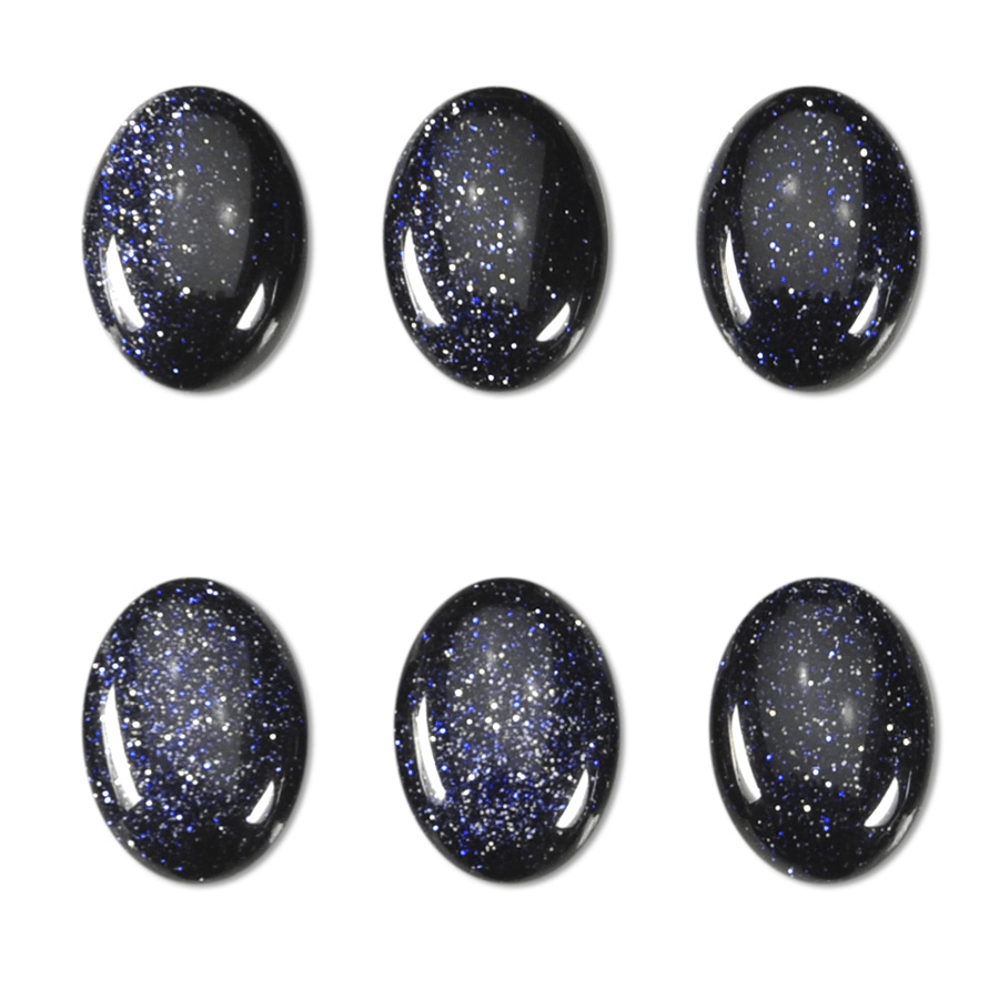 Blue Goldstone Oval Cabochon – Clay Revolution